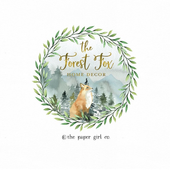 Fox Logo Forest Logo Woods Logo Nature Logo Pine Tree Logo - Etsy Denmark
