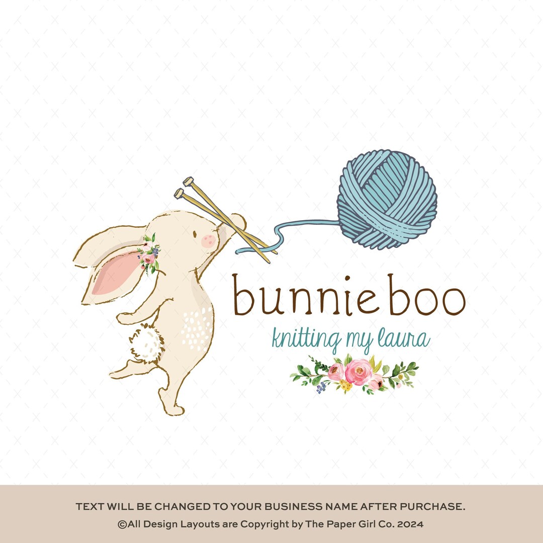 Crochet Logo | Custom Logo Design | Knitting Logo | Editable Logo ...