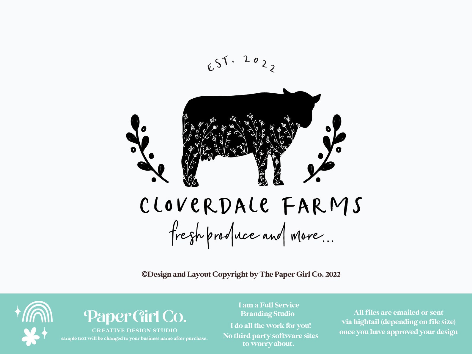 Cow Logo Calf Logo Heffer Logo Farm Logo Nature Logo - Etsy