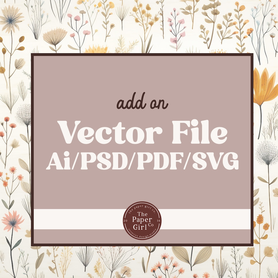 Vector File Add On - Etsy