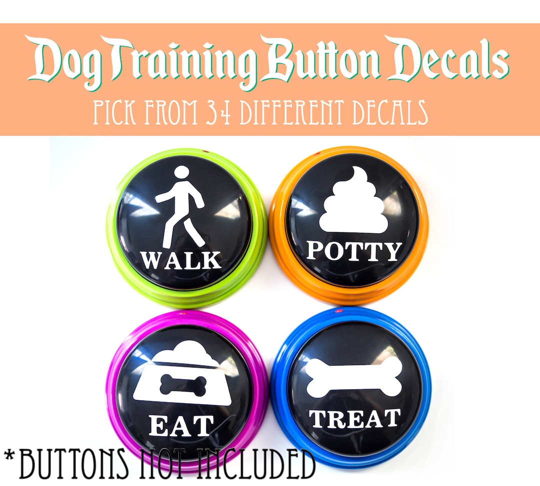 White Symbol Decals for Dog Training Buttons - Etsy