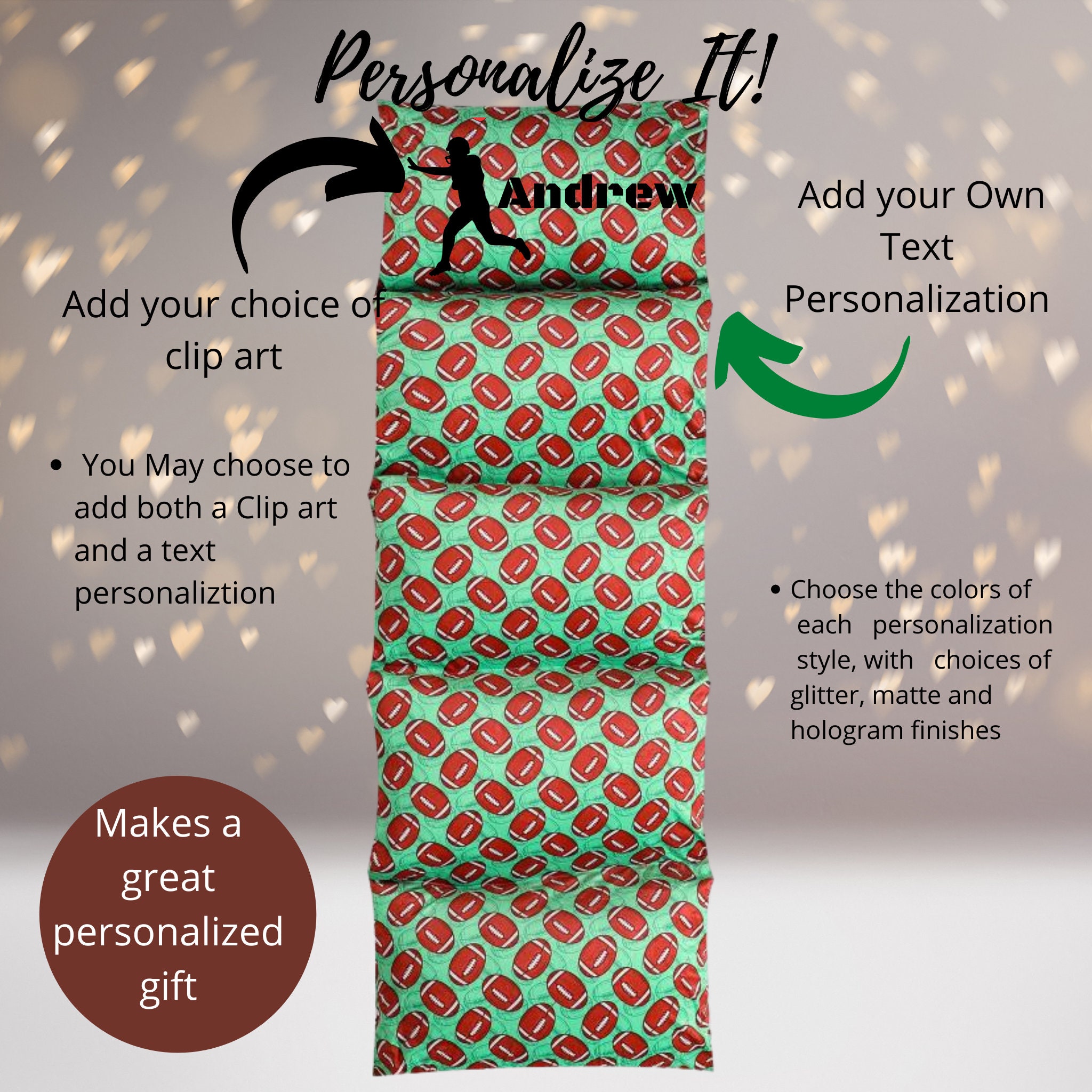 Football Teepee Tent Slumber Party In a Box Football Birthday | Etsy