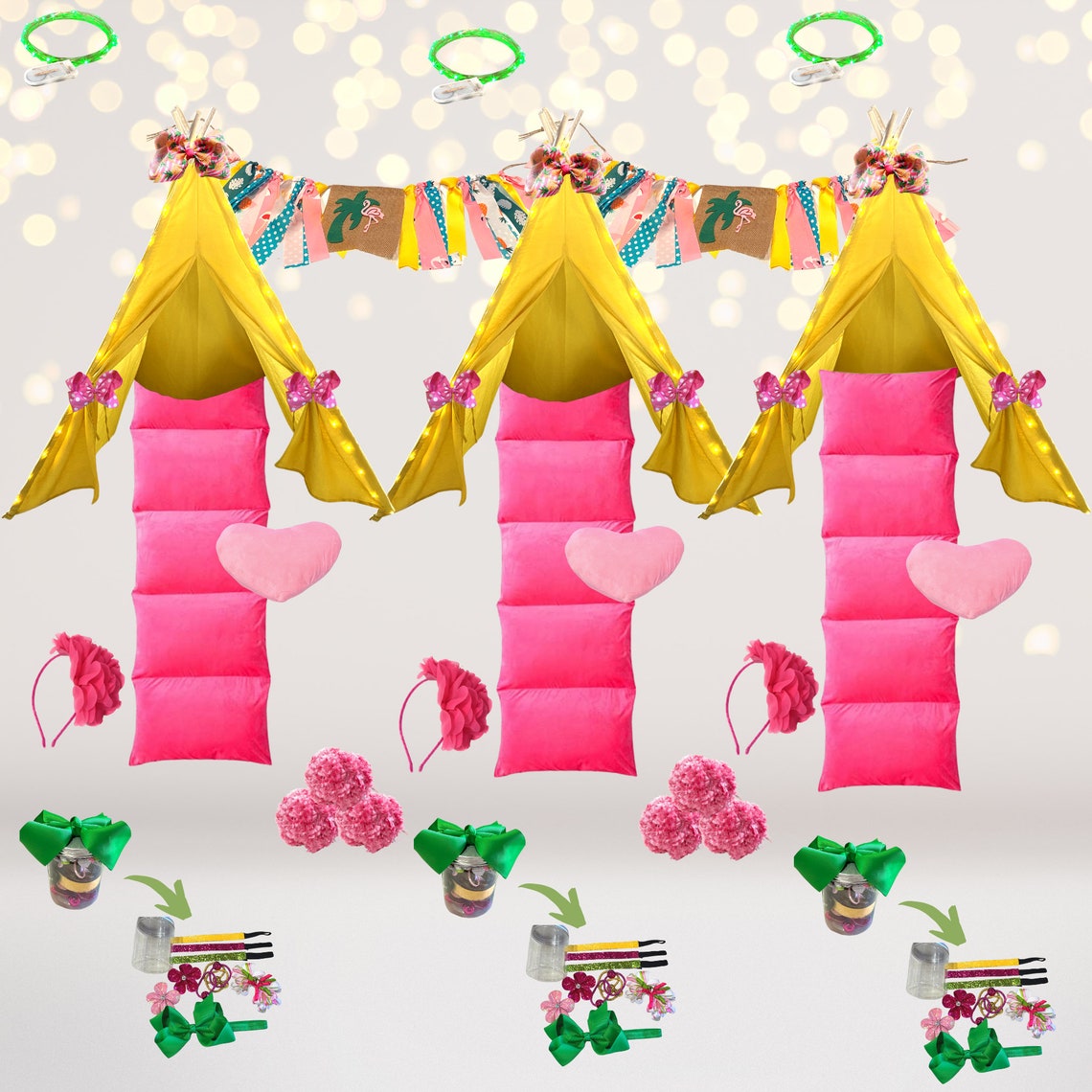 Tropical Flamingo & Pineapple Party Decor Tent Bundle | Luau Themed ...