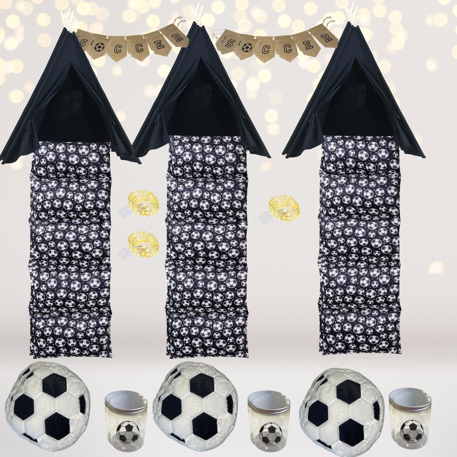 Ultimate Soccer Party Kit - Tee Pee Sleepover Set for Soccer Lovers - Etsy