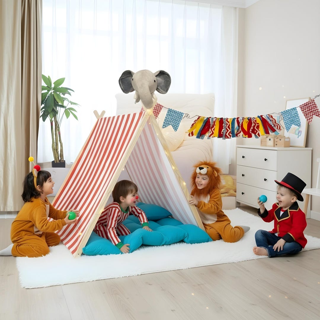 Kids Circus Birthday Tent Sleepover Gift Set - Etsy