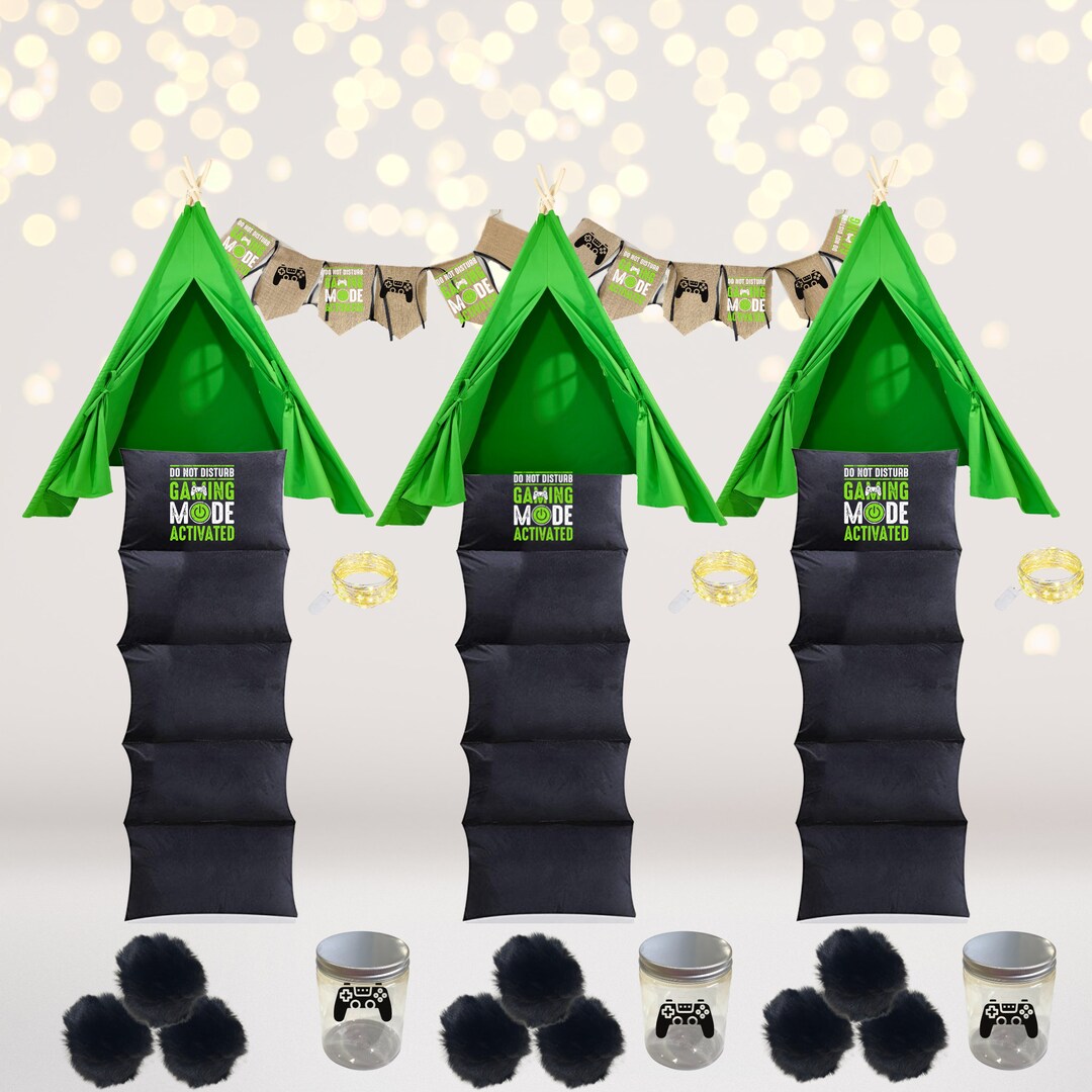 Gaming Party Teepee Tent Party Sleepover in a Box Party of 3 - Etsy