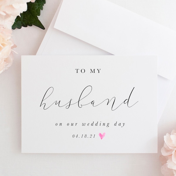 Wedding Day Cards to Husband - Etsy