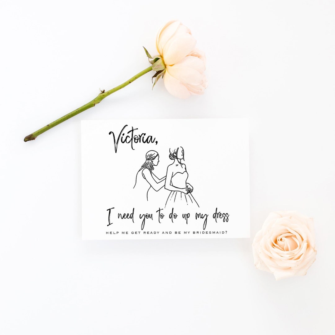 Best Friend Wedding Party Proposal, Will You Be My Bridesmaid Card ...