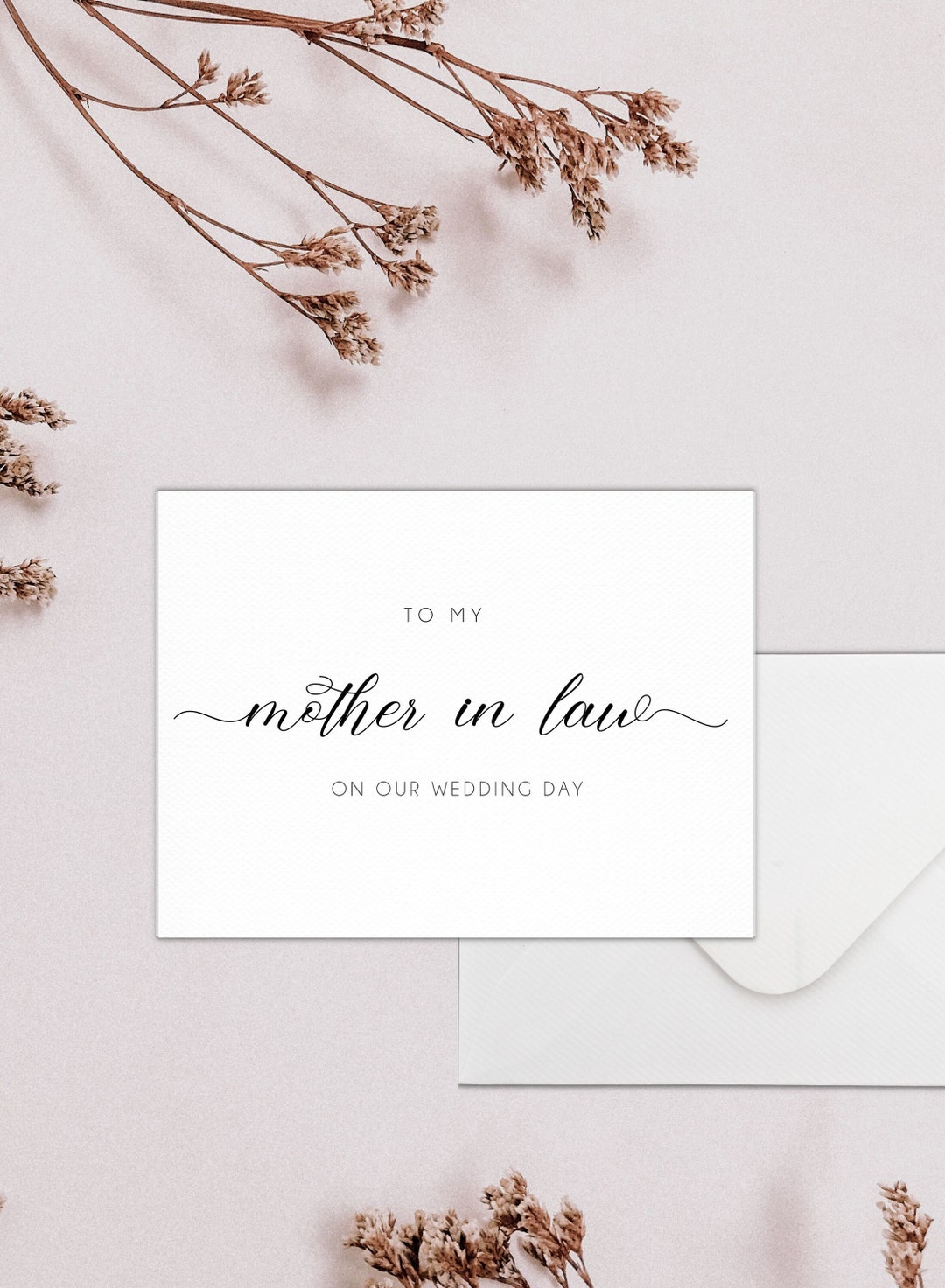 To My New Mom on My Wedding Day Card, to My Mother in Law Card, Wedding ...