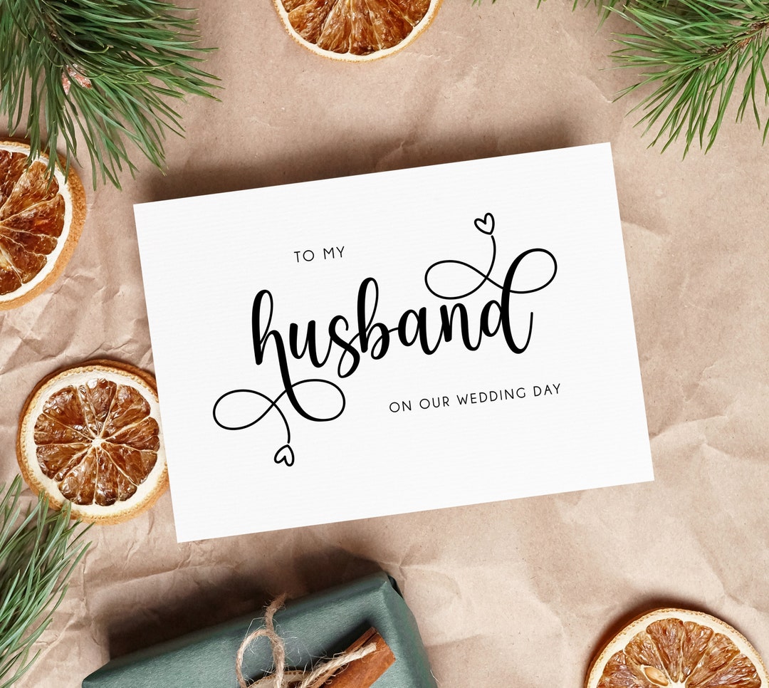 To My Husband on Our Wedding Day Card, to My Husband Card, Wedding Day ...