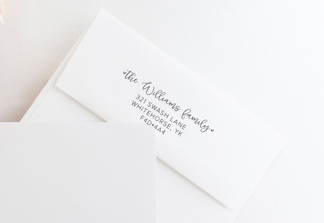 Self Inking Return Address Stamp, Custom Address Stamp, Calligraphy ...