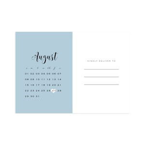 Calendar Save the Date Postcard, Photo Calendar Save the Date, Rustic ...