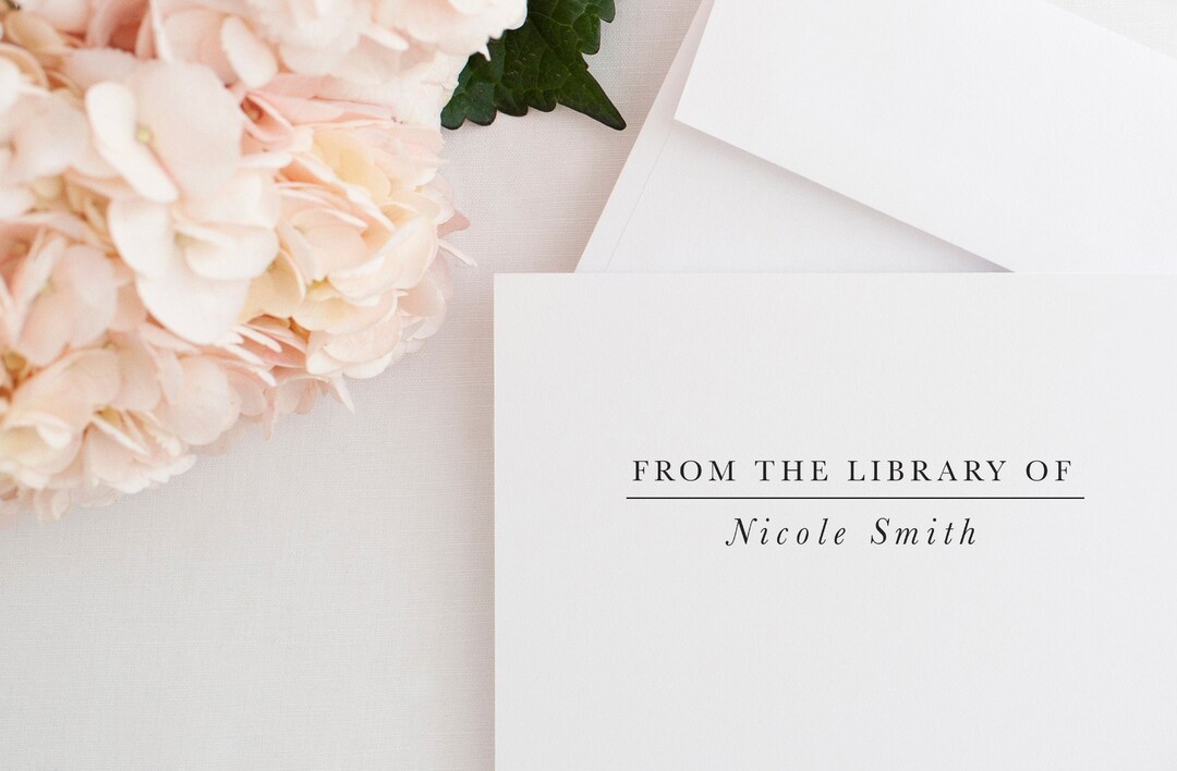 Personalized Library Stamp, Custom Self-inking, Book Lover Gift - Etsy