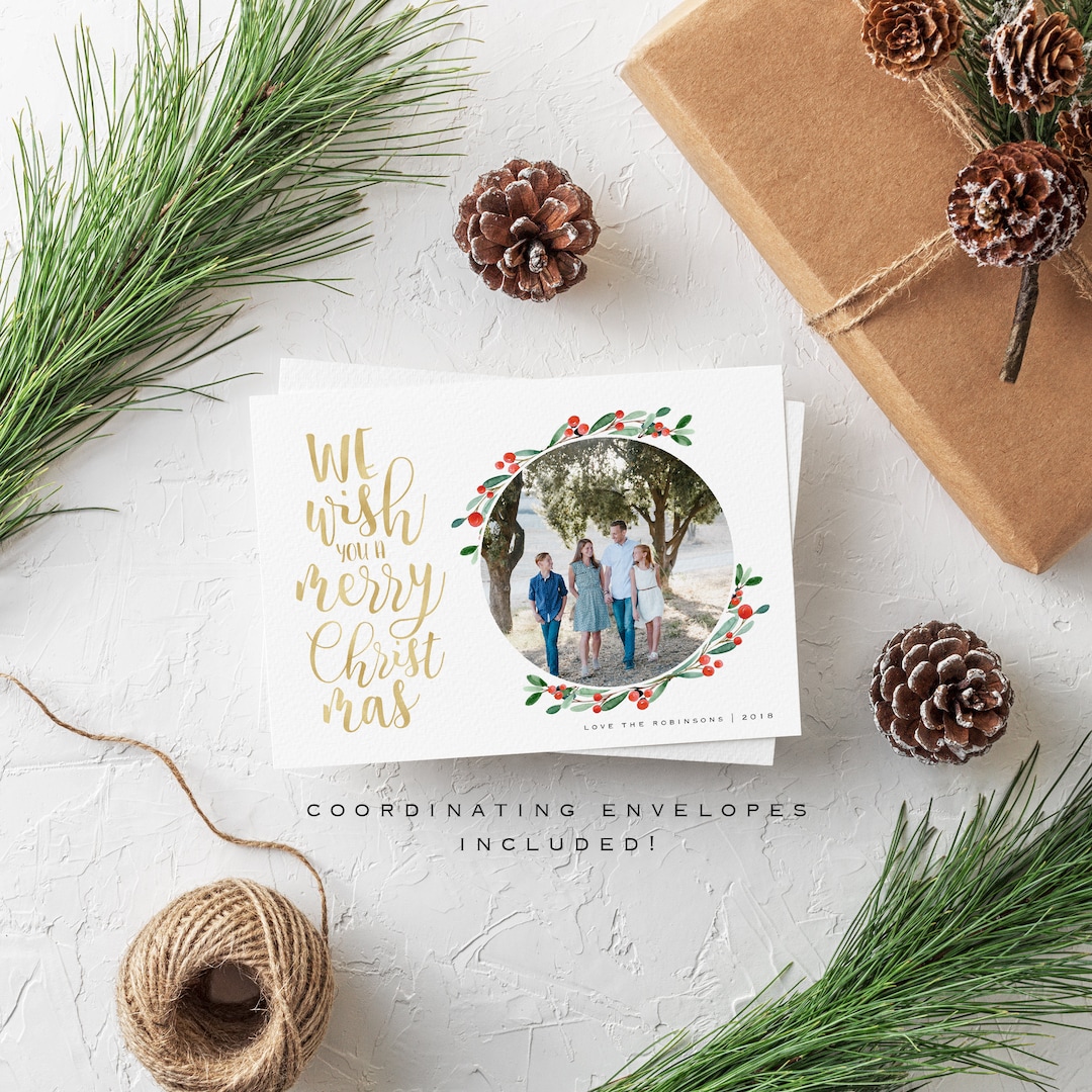 Family Christmas Card, Photo Holiday Card, Personalized Christmas Card ...