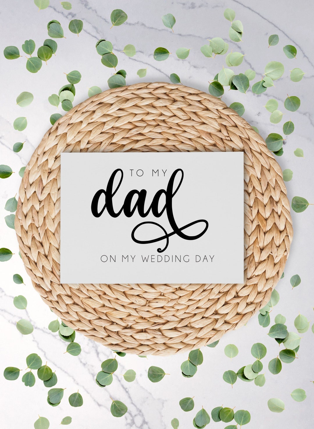 To My Father Wedding Card, to My Dad on My Wedding Day Card, to My Dad ...