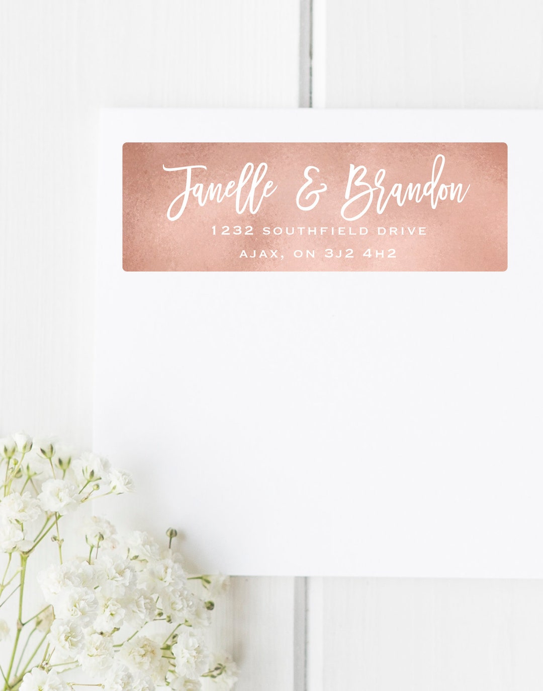 Rose Gold Address Labels, Custom Return Address Labels, Return Address ...