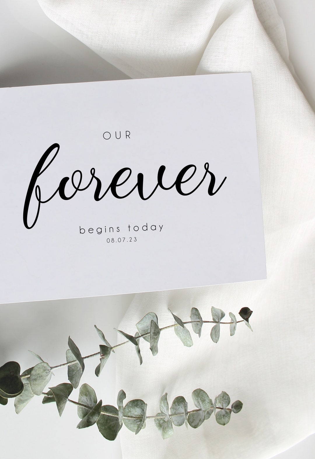 Our Forever Begins Today Wedding Card, to My Husband, Bride Card - Etsy