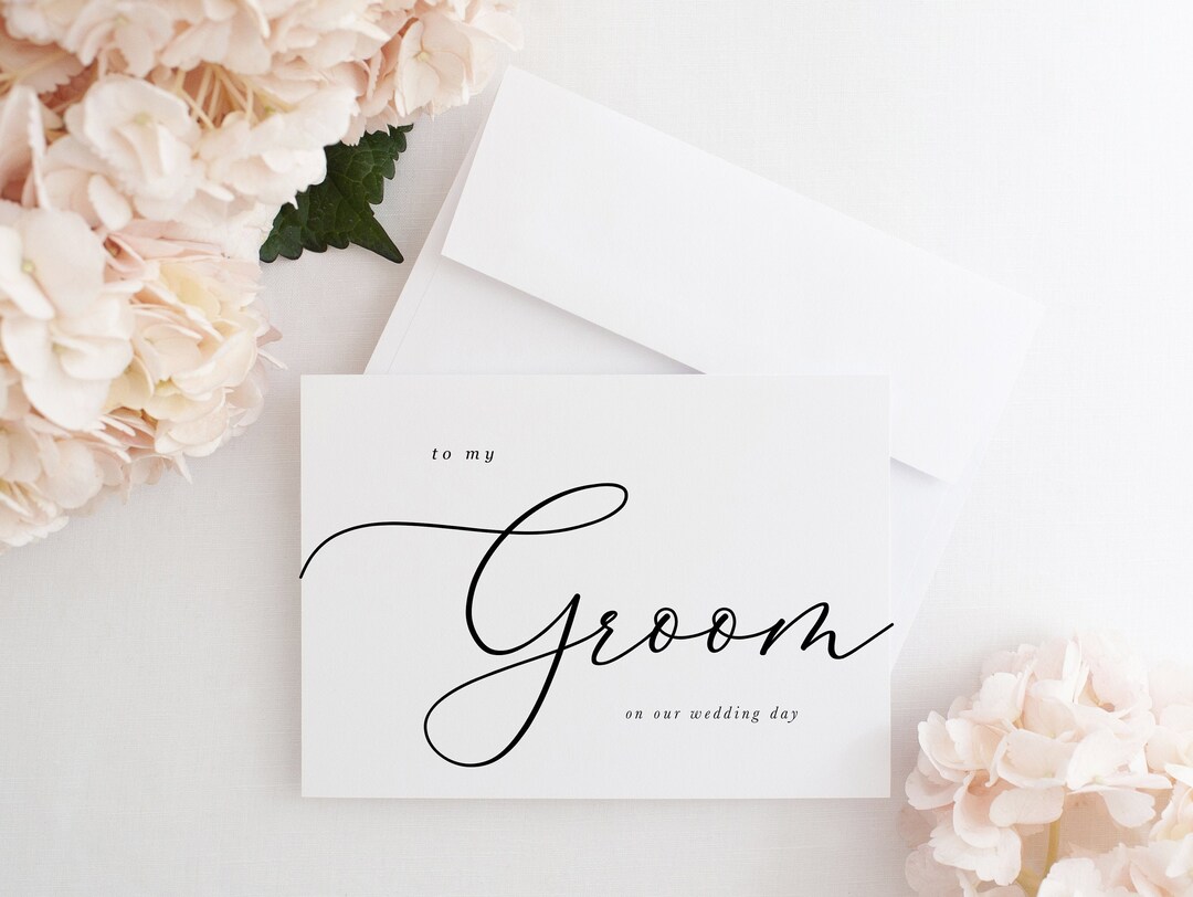 To My Groom, on Our Wedding Day Card, to My Groom Card, Wedding Day ...
