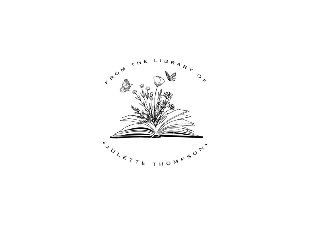 Round Library Stamp, Personal Library Stamp, From the Library of Stamp ...