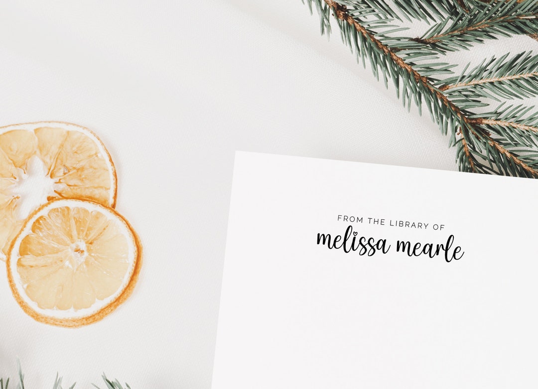 Library Stamp, Personal Library Stamp, From the Library of Stamp, Book ...