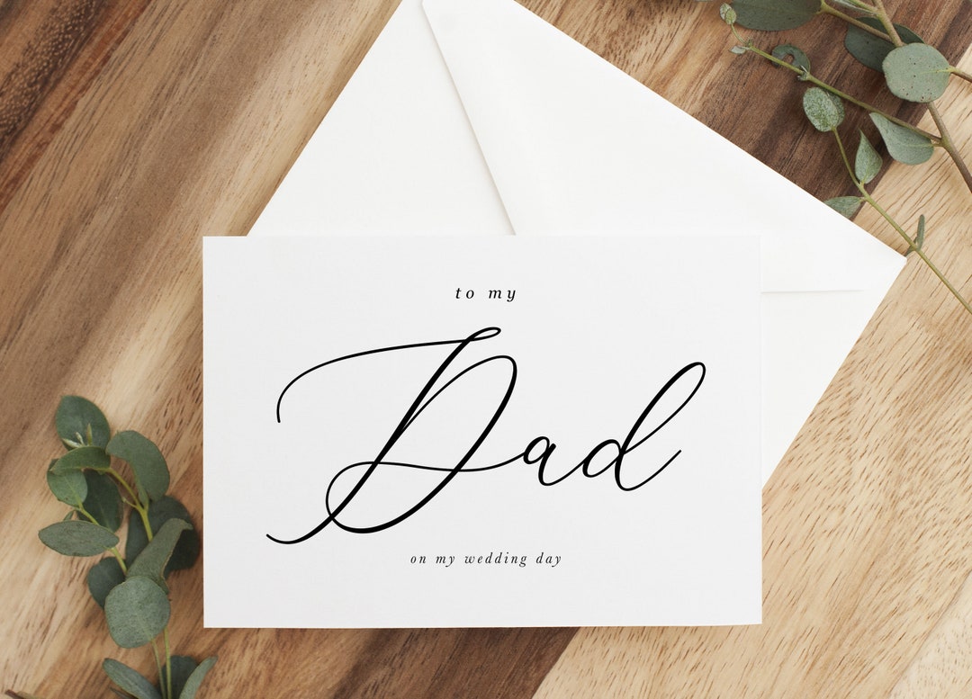 To My Dad on My Wedding Day Card, to My Dad Card, Wedding Day Card to ...