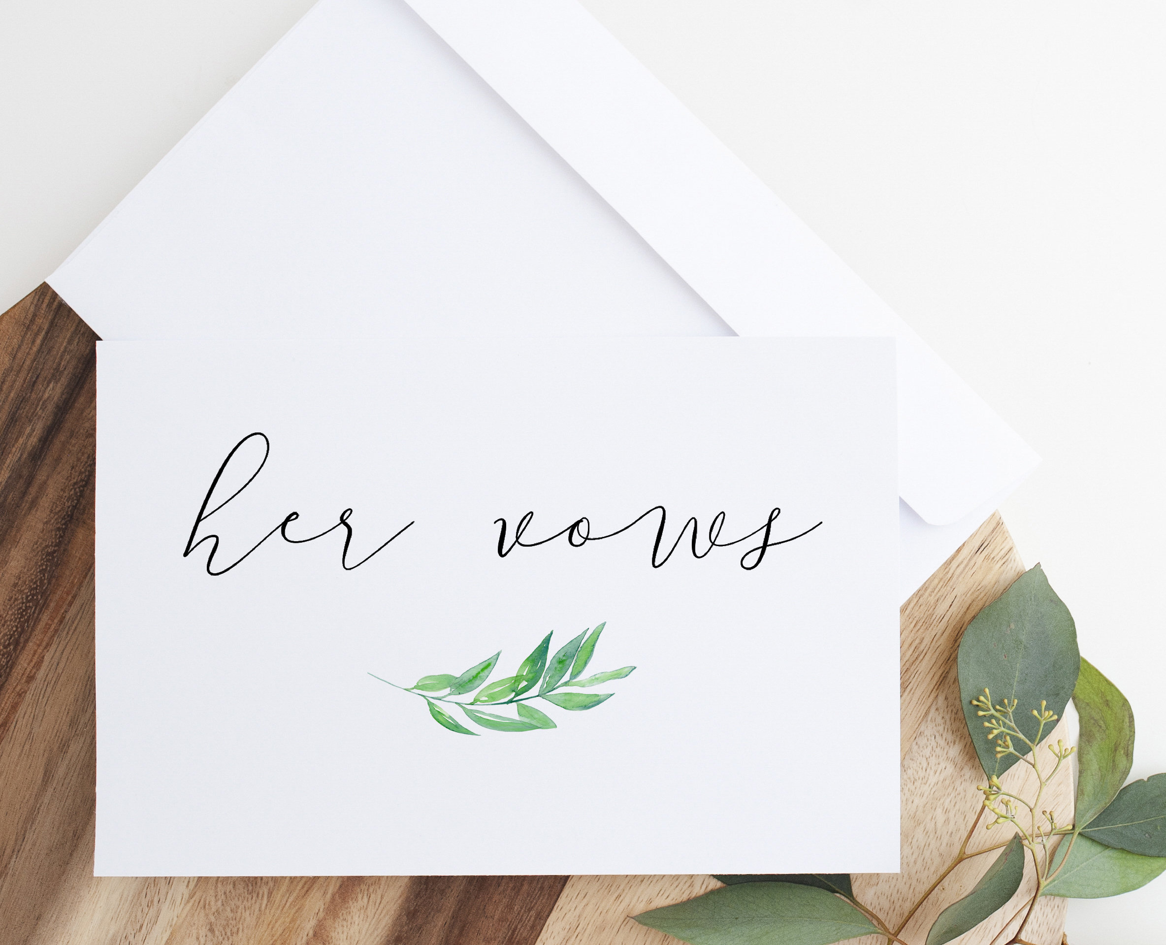 Vow Cards His Vows Card Her Vows Card Set of Vow Cards | Etsy