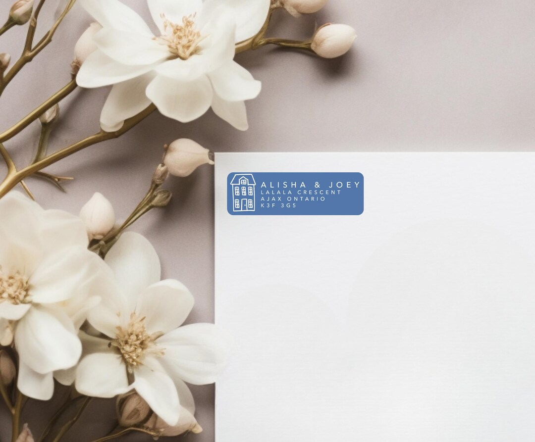 Custom Return Address Labels: Modern Rounded Wedding Invitation Seals ...