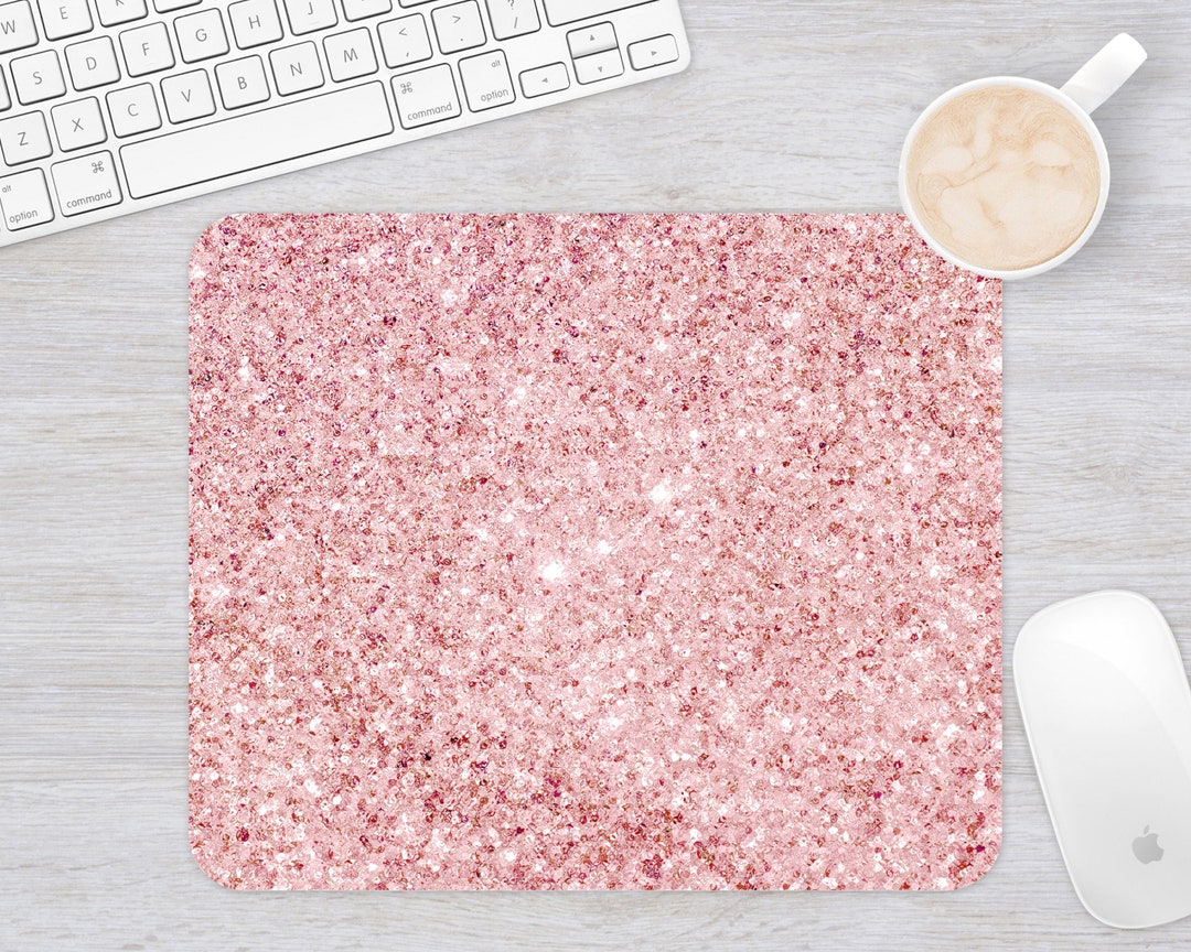Pink Bling Mousepad, Pink Sequin Mousepad, Cute Mousepad, Office Gift ...