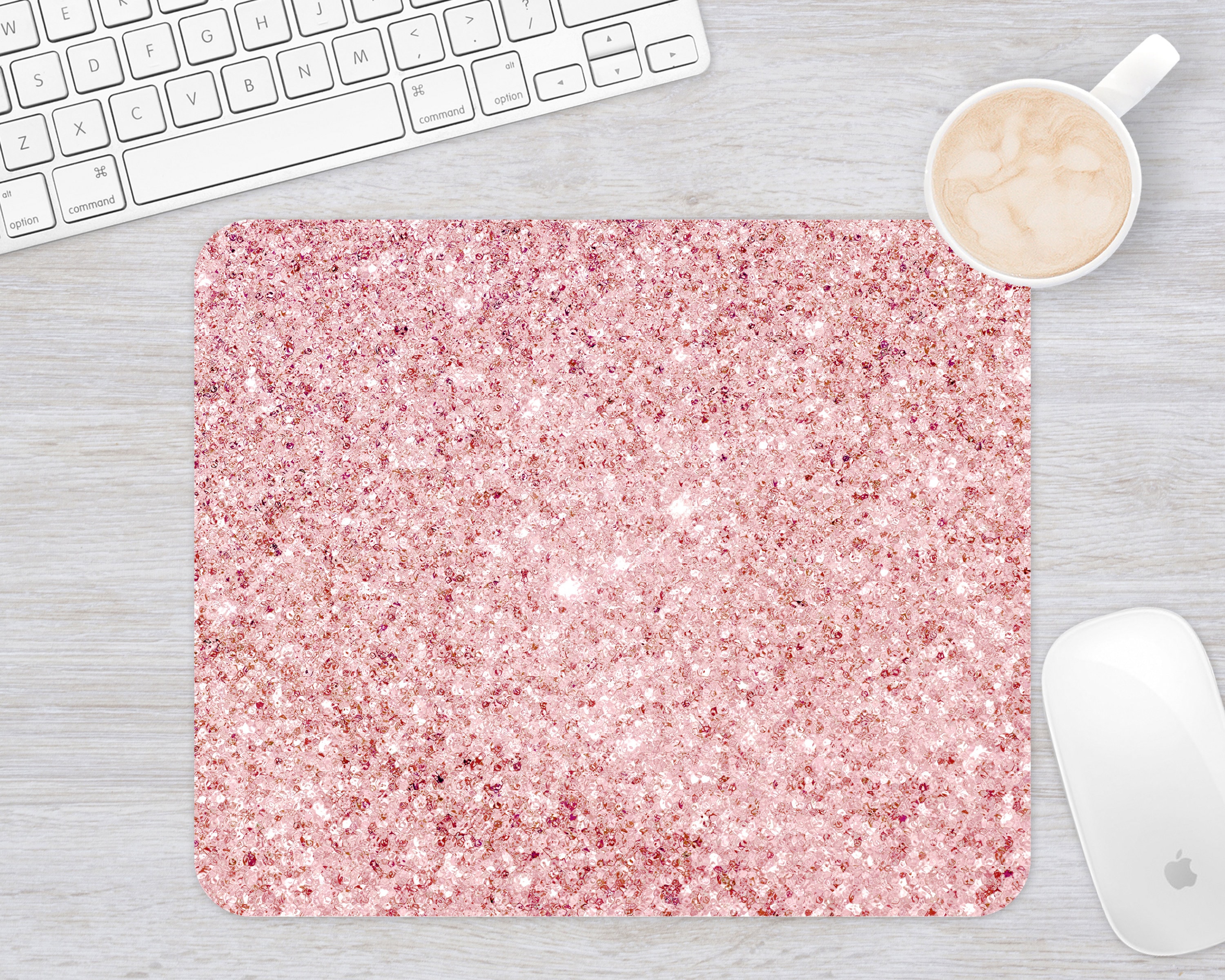 Pink Bling Mousepad Pink Sequin Mousepad Cute Mousepad | Etsy