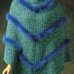 Cape Poncho Knitting Pattern Shawl Poncho Knitting Pattern PDF Instant ...
