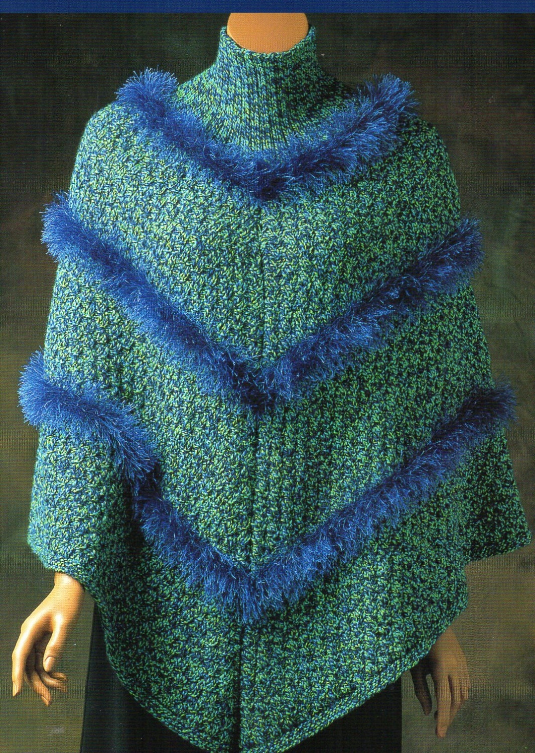 Cape Poncho Knitting Pattern Shawl Poncho Knitting Pattern PDF Instant ...