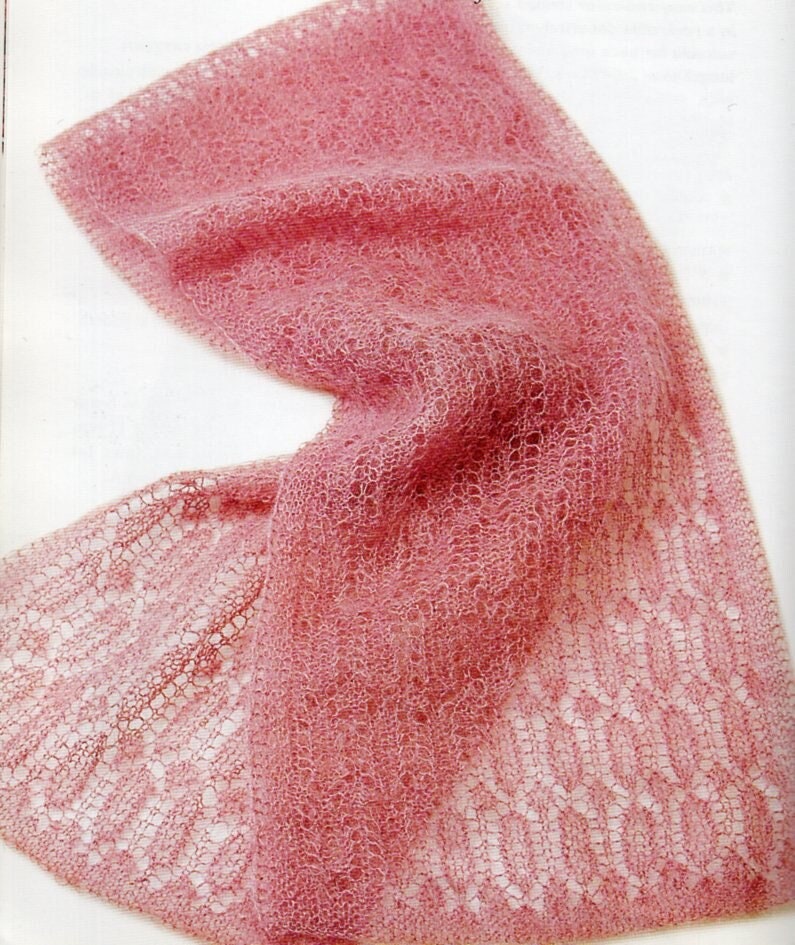 Victorian Lace Scarf Knitting Pattern Lacy Scarf Knitting Pattern PDF ...