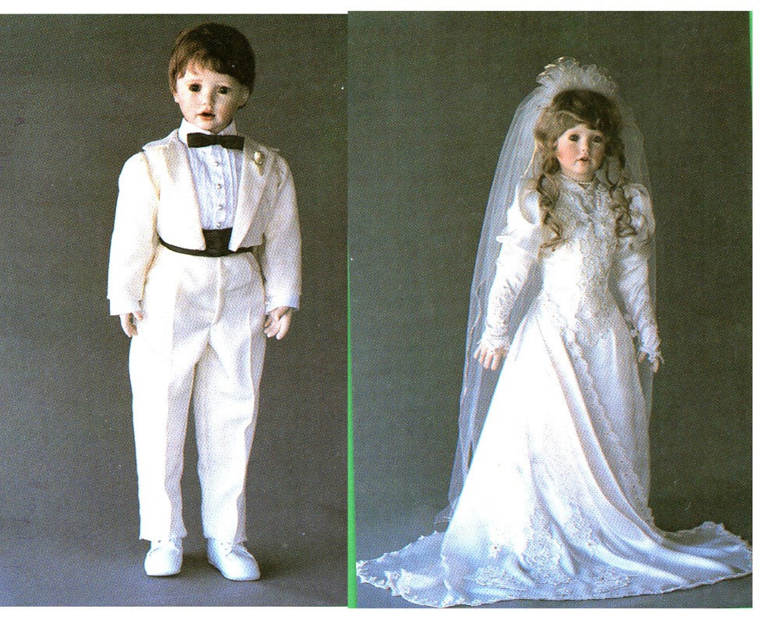 Bride and Groom Dolls Wedding Gown and Tuxedo Sewing Patterns ...