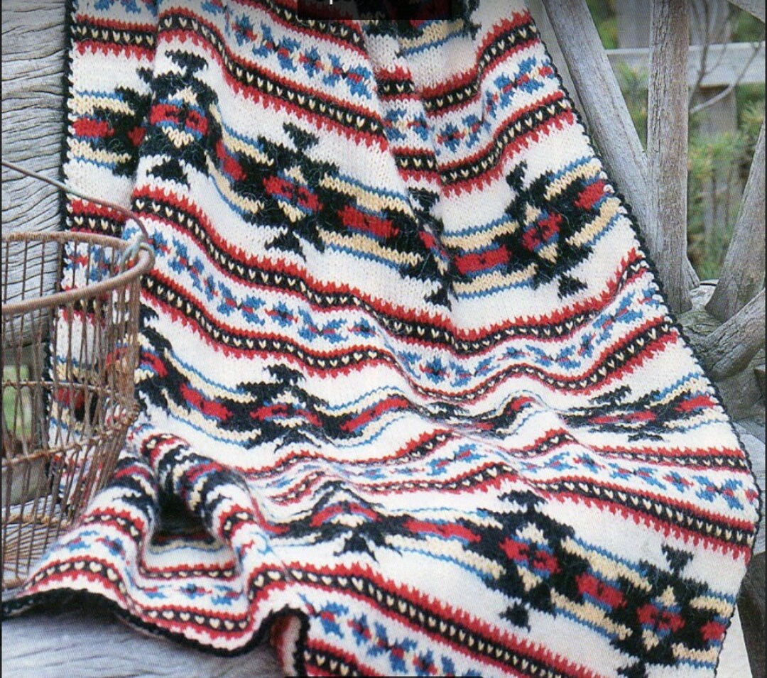 Aztec Afghan Knitting Pattern Southwest Afghan Knitting Pattern PDF ...