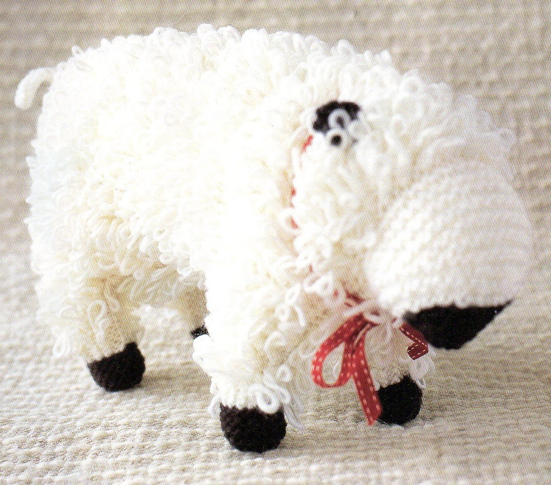 Large Loopy Sheep Amigurumi Animal Toy Pillow Knitting Pattern Sheep ...