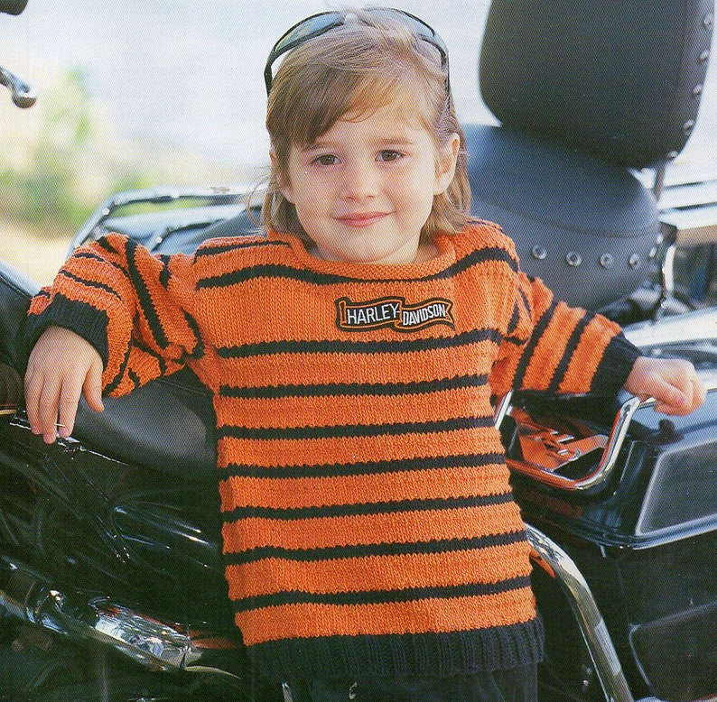 Biker Sweater Knitting Pattern Toddler Motorcycle Sweater Knitting ...
