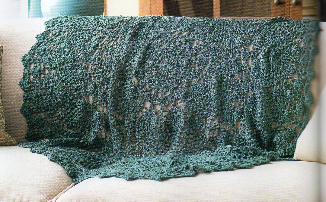 Round Pineapple Afghan Crochet Pattern Pineapples Afghan Crochet ...