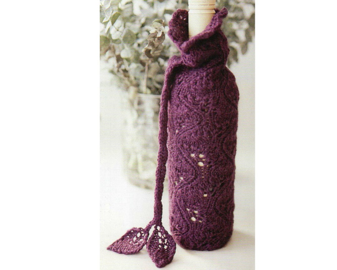 Wine Bottle Cozy Knitting Pattern Wine Bottle Cover Knitting Pattern ...
