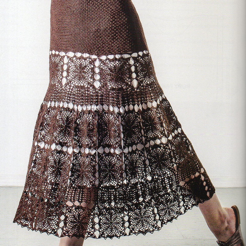 Long Crochet Skirt - Etsy