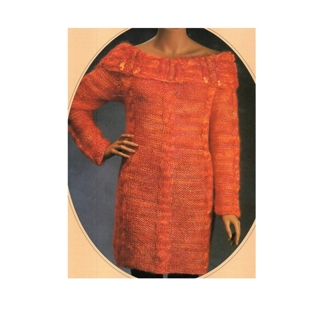 Long Cable Sweater Knitting Pattern Sweater Dress Knitting Pattern PDF ...