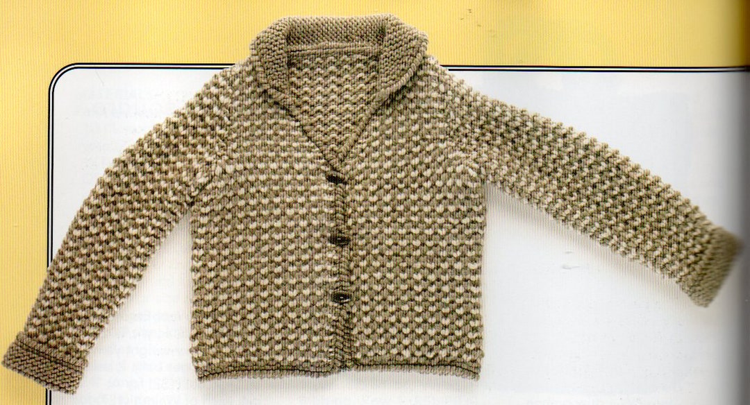 Cardigan Sweater Knitting Pattern Sizes XS Through XL Button Down ...