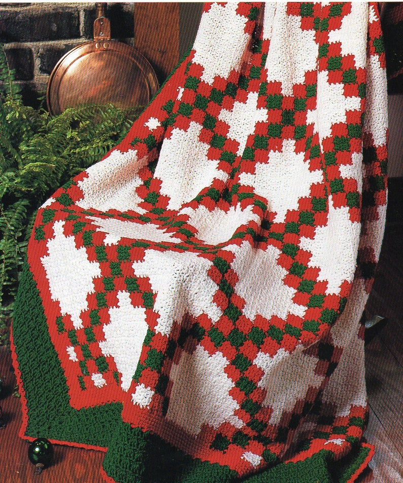 Ripple Wavy Afghan Crochet Pattern Christmas Afghan Crochet Pattern PDF ...