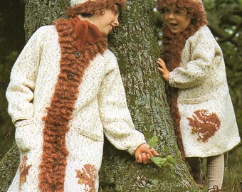 Squirrel Motif Sweater Knitting Pattern Leaf Squirrel Sweater Knitting ...