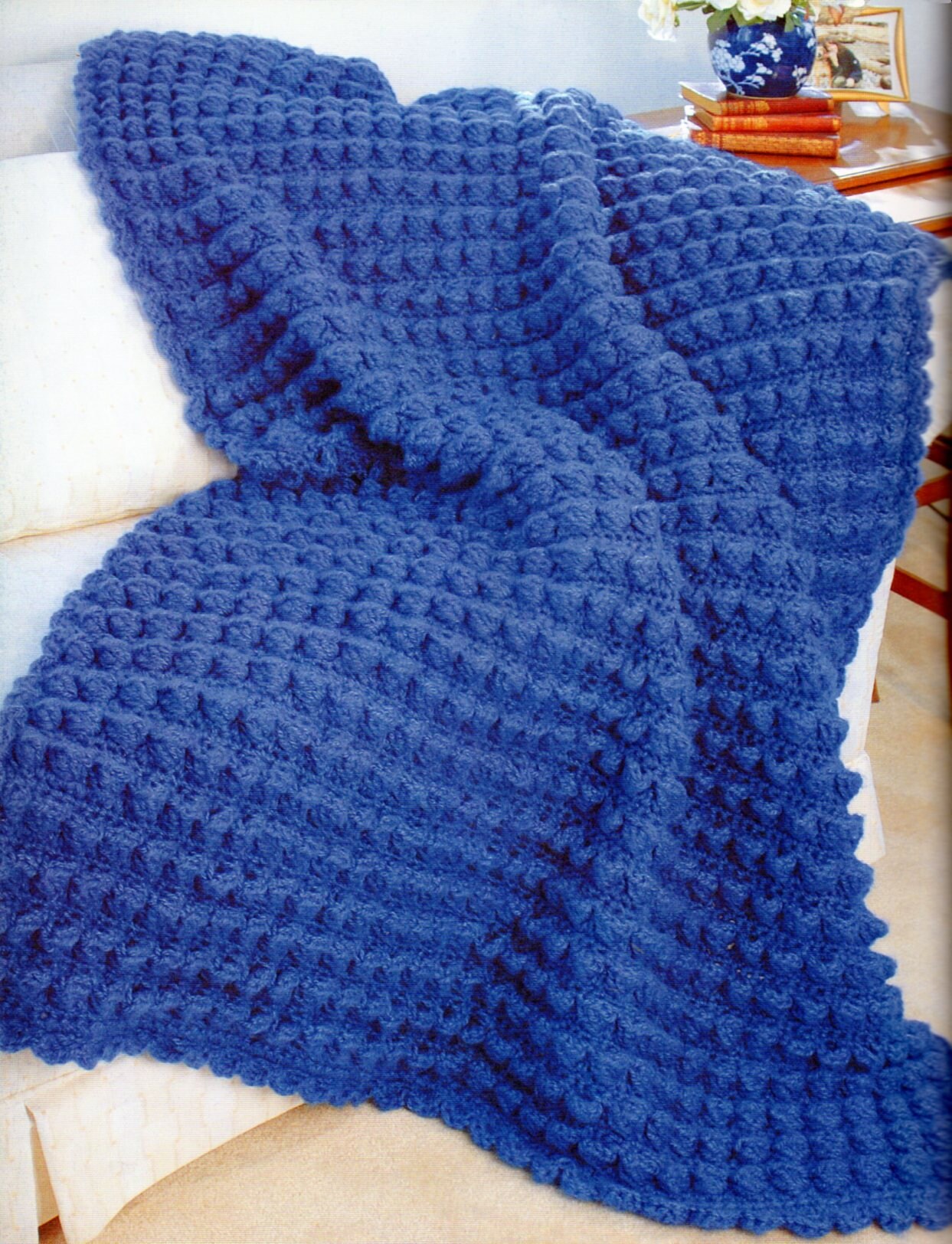 Dimensional Shell Afghan Crochet Pattern Bulky Afghan Crochet Pattern ...