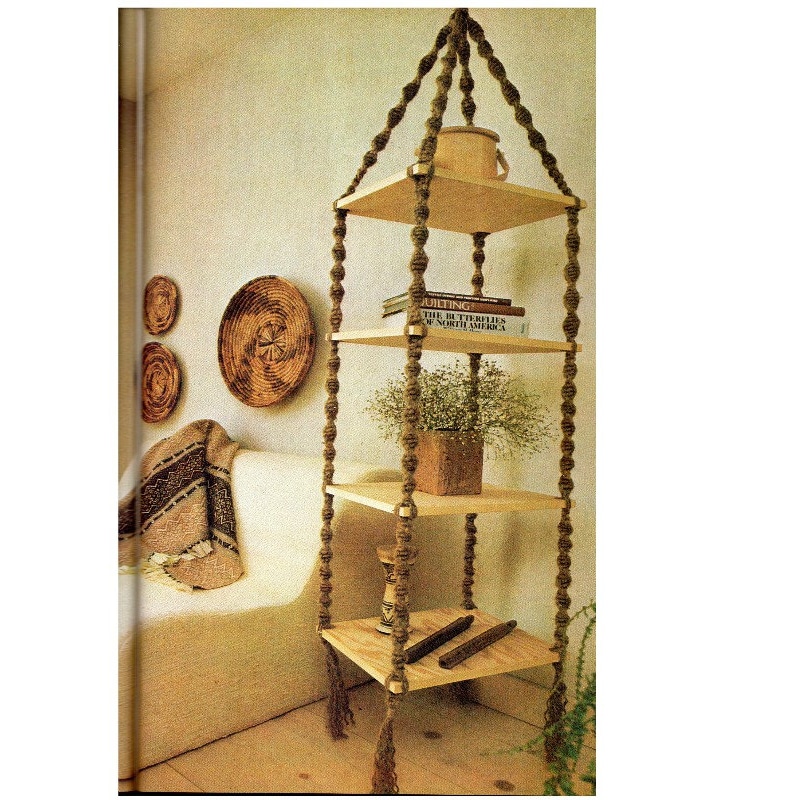 Macrame Book Shelf - Etsy