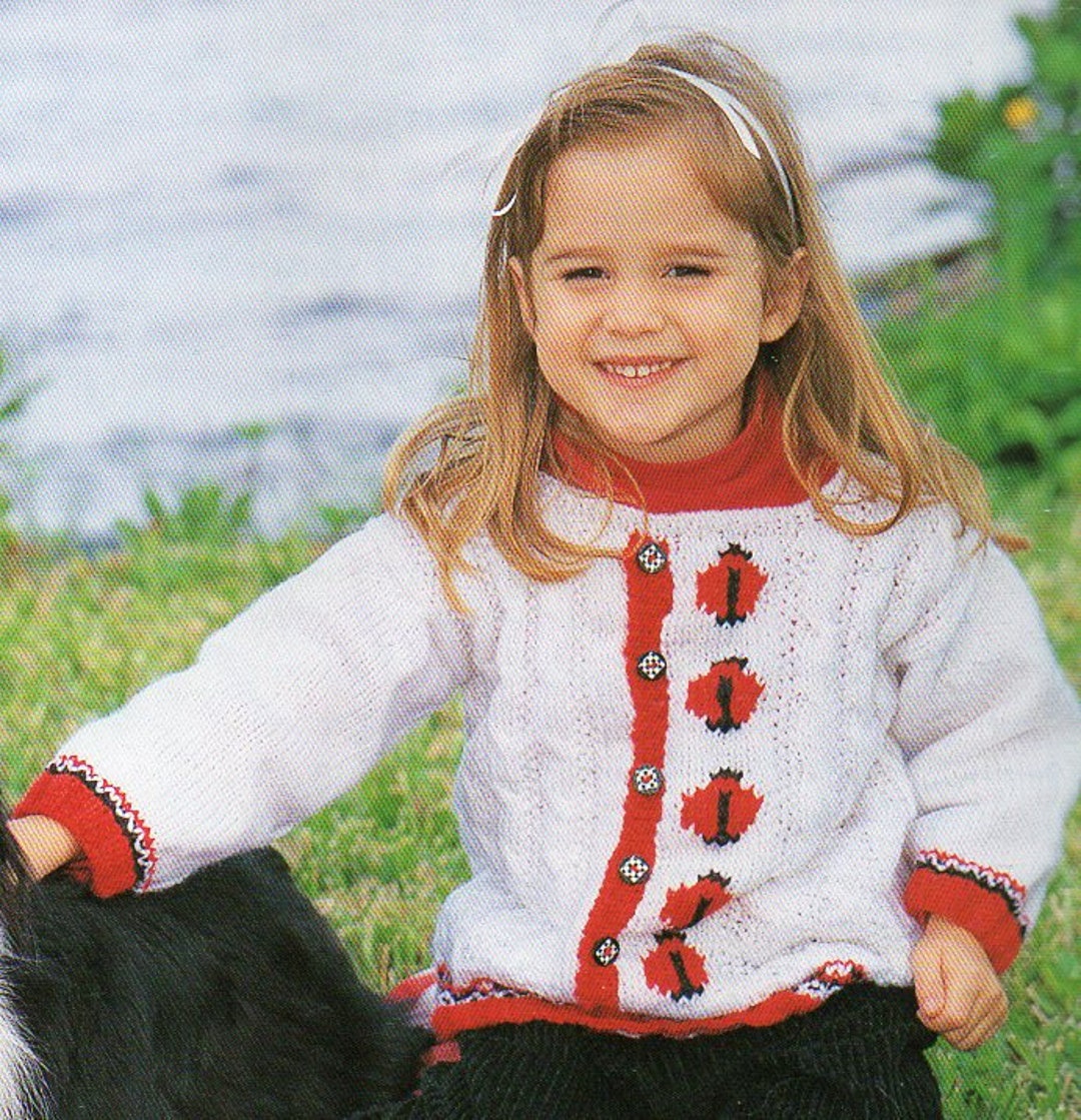 Ladybug Sweater Knitting Pattern Child Baby Toddler Sweater Knitting ...