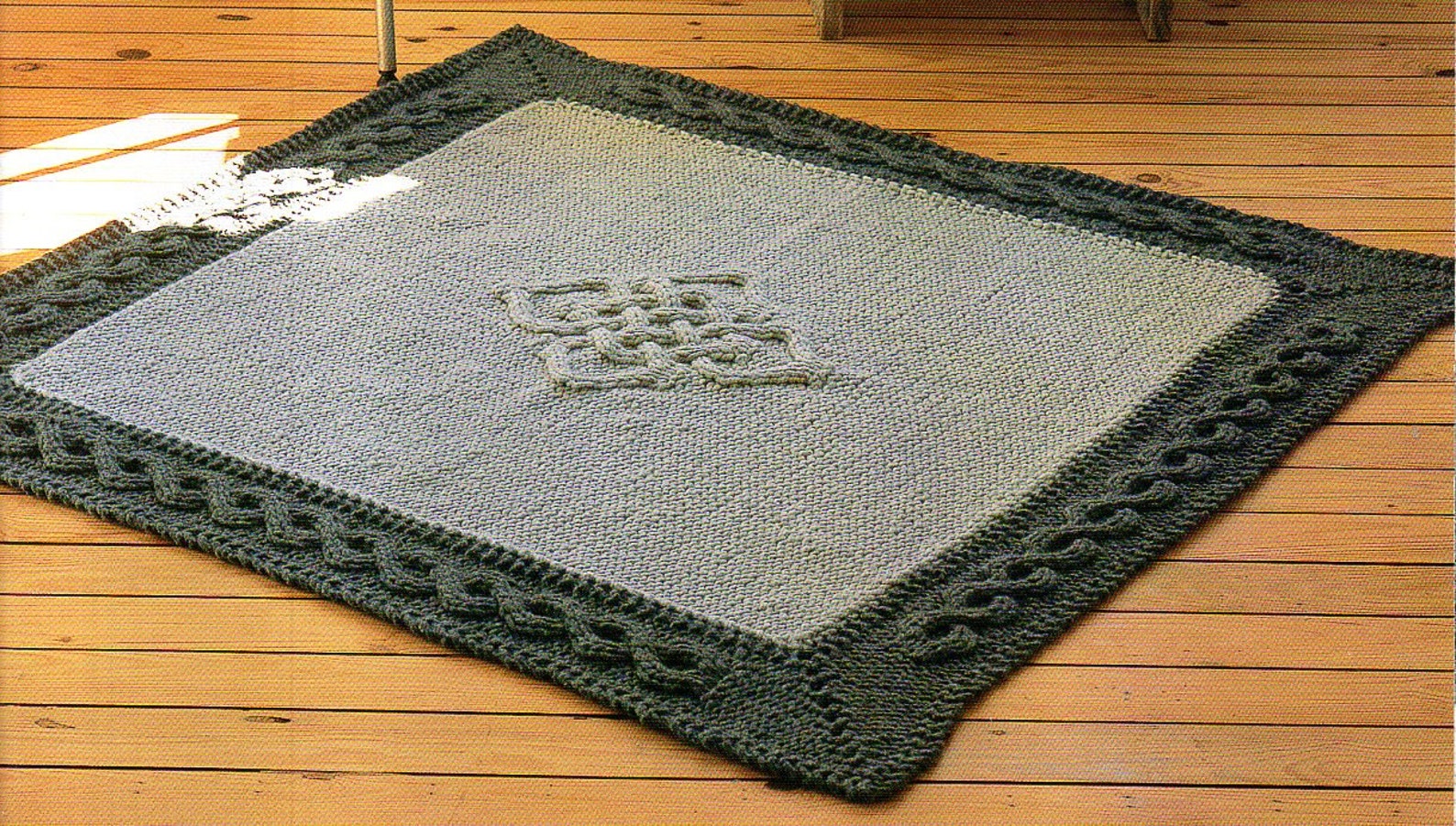 Celtic Cables Area Rug Knitting Pattern Celtic Kitchen Area Bathroom ...