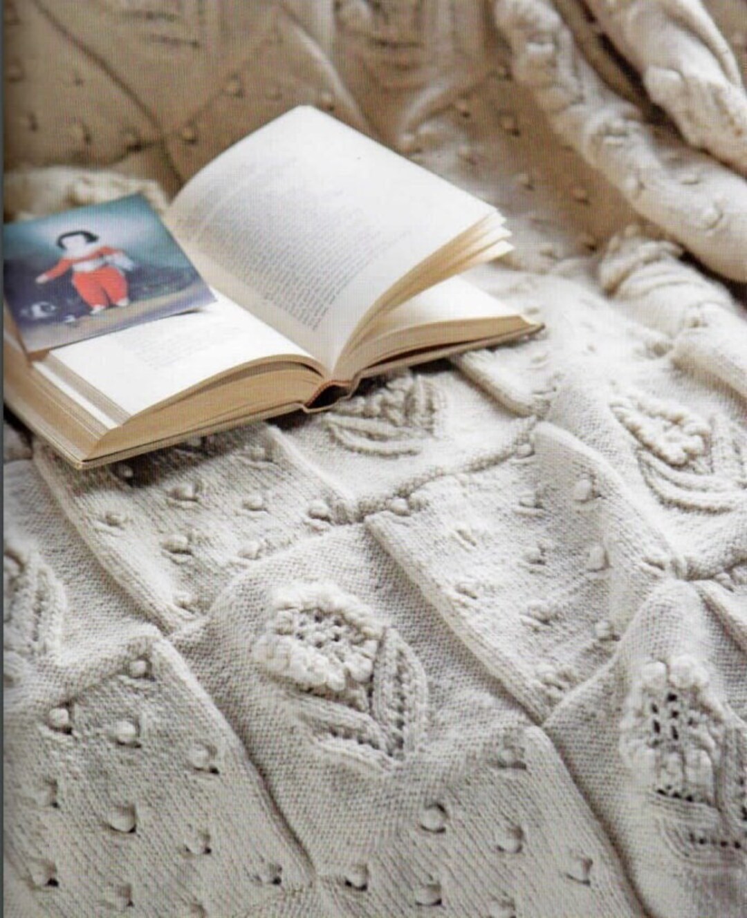 Flower Squares Afghan Knitting Pattern Vintage Squares Afghan Blanket ...