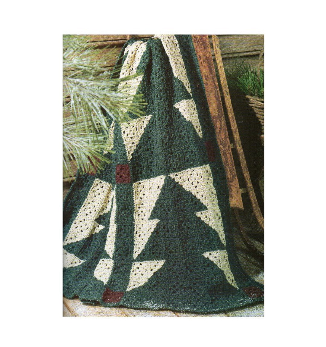 Pine Tree Afghan Crochet Pattern Christmas Tree Afghan Pattern PDF ...