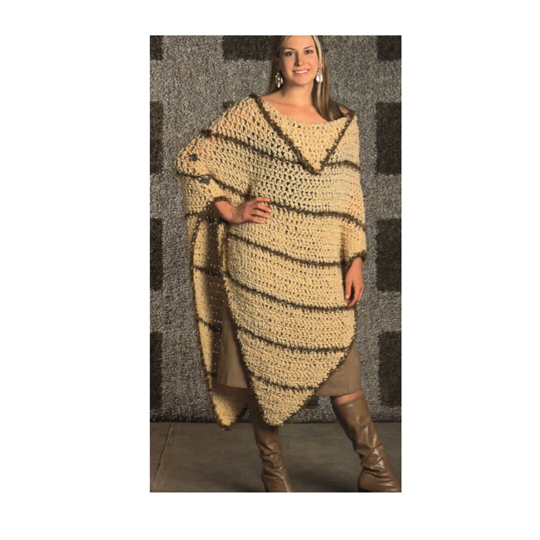 Long Cape Poncho Crochet Pattern Poncho Dress Crochet Pattern PDF ...